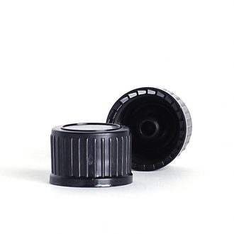 GL18 Black Boreseal Cap | Nekem Packaging