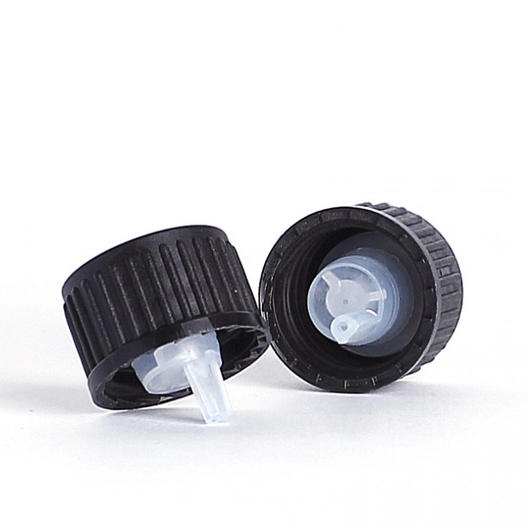 GL18 Black Cap with 0.7mm Dropper | Nekem Packaging