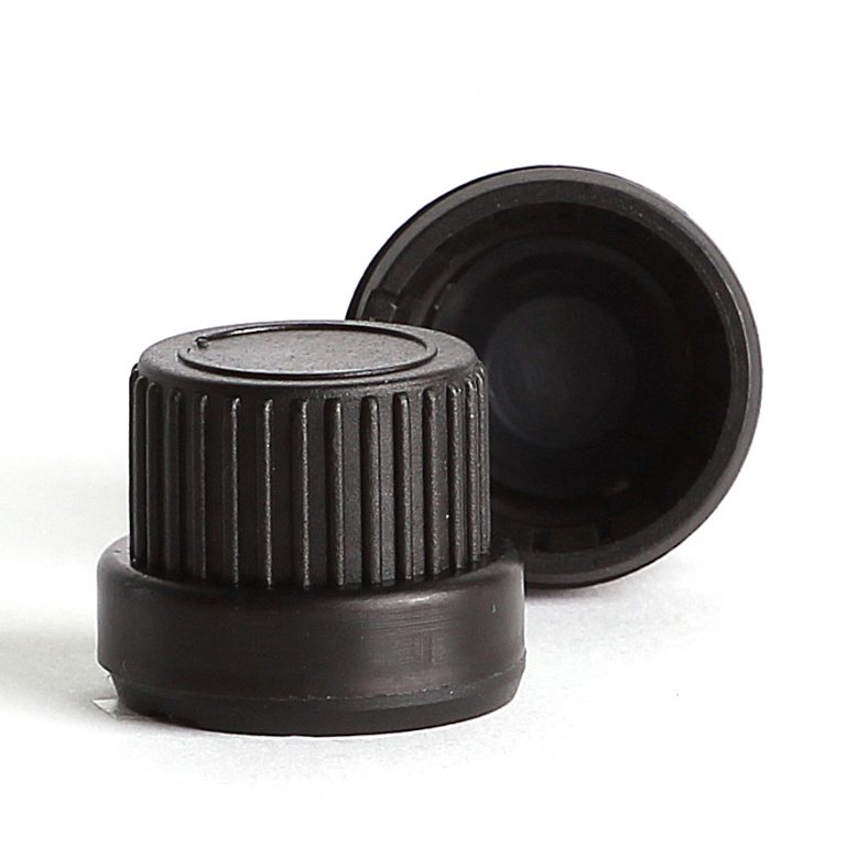 GL18 Black Tamper Evident Cap Polycone Lined | Nekem Packaging
