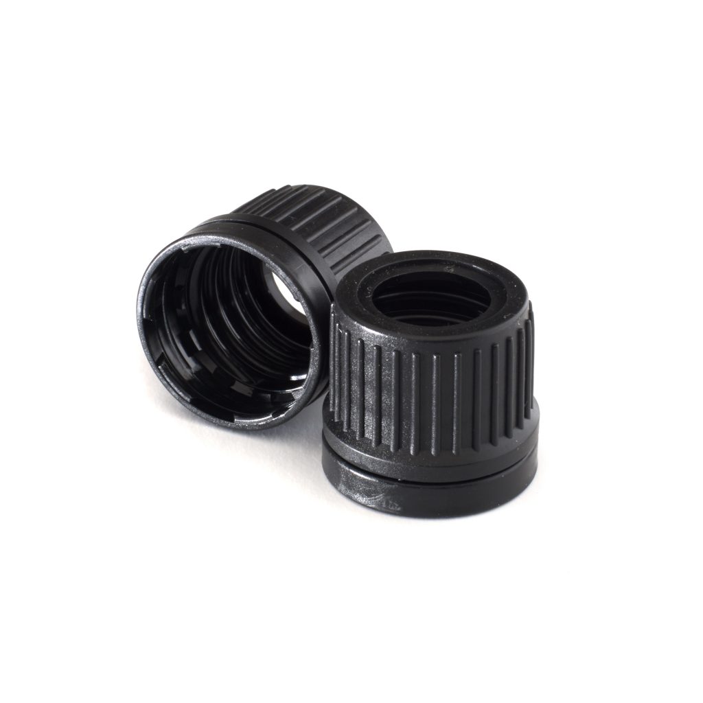 B24 Tamper Evident Black Hole GL18 Cap 2586 | Nekem Packaging