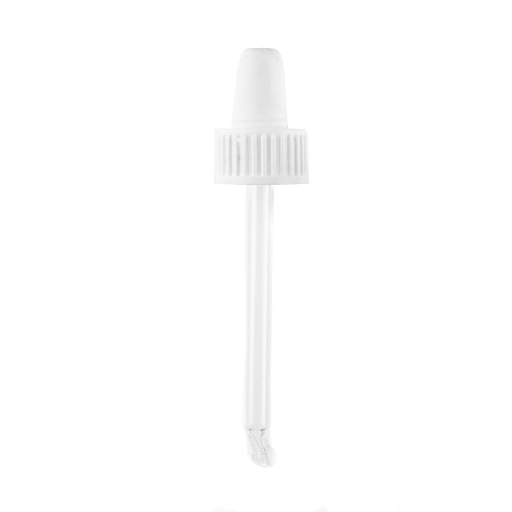 GL18 White Cap, White Bulb & 77mm Pipette | Nekem Packaging
